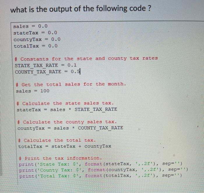 Solved What is the output of the following code ? # main | Chegg.com