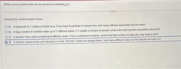 Solved Write a word problem that can be solved by evaluating | Chegg.com
