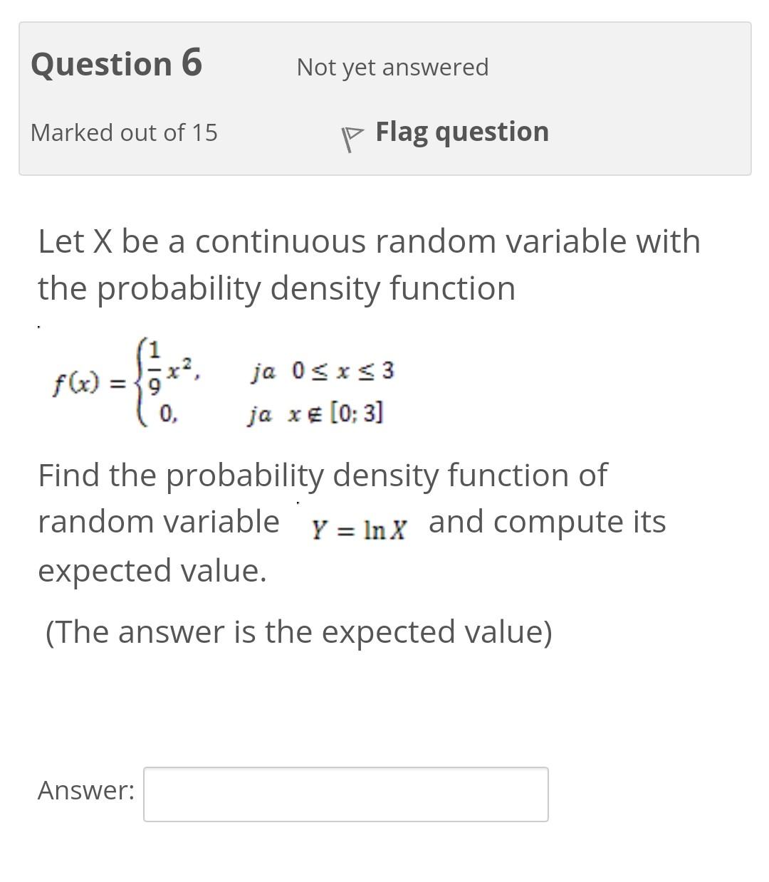 Solved Let X be a continuous random variable with the | Chegg.com