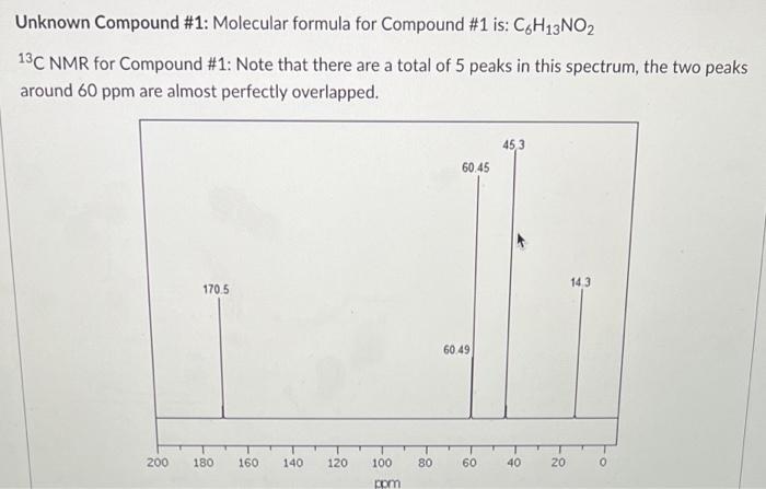 Solved Unknown Compound \#1: Molecular formula for Compound | Chegg.com