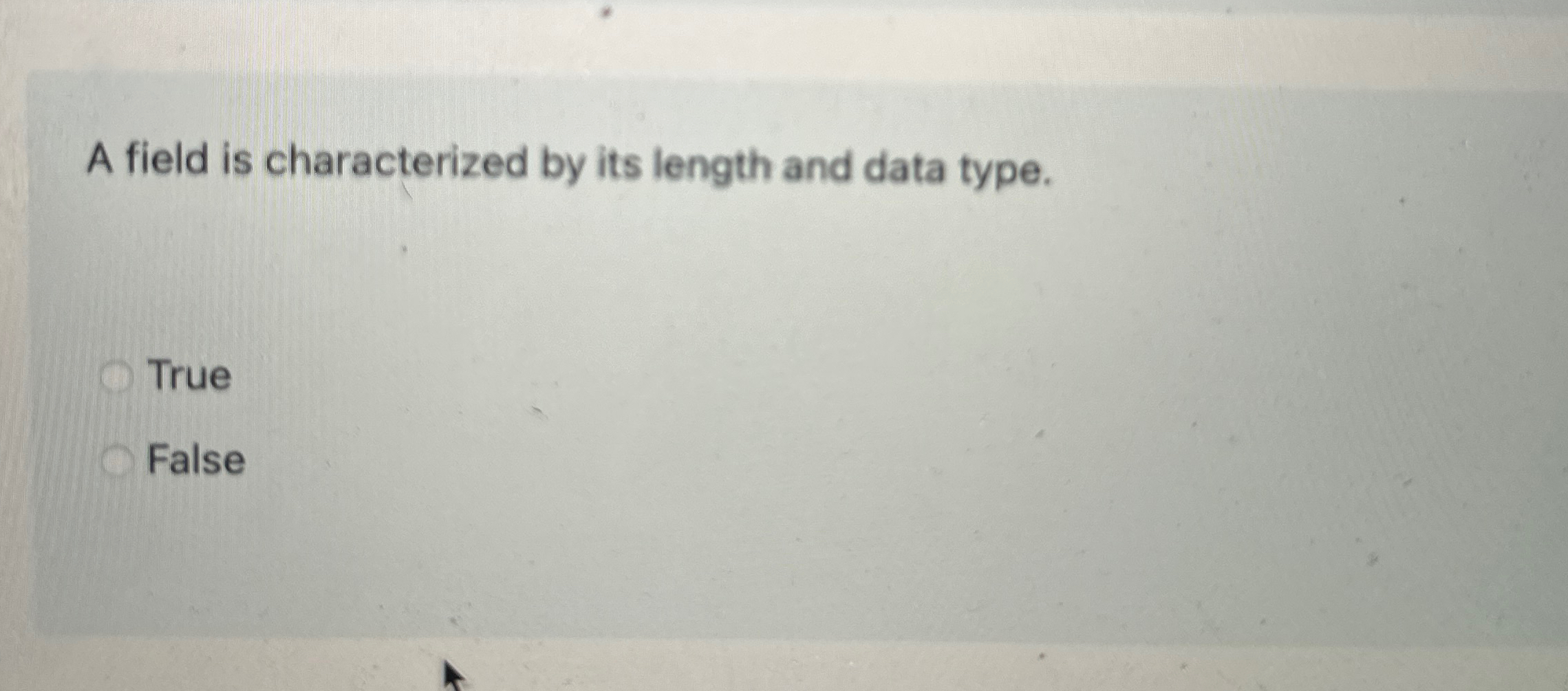 Solved A field is characterized by its length and data | Chegg.com