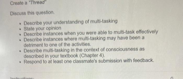 Solved Discuss this question. - Describe your understanding | Chegg.com