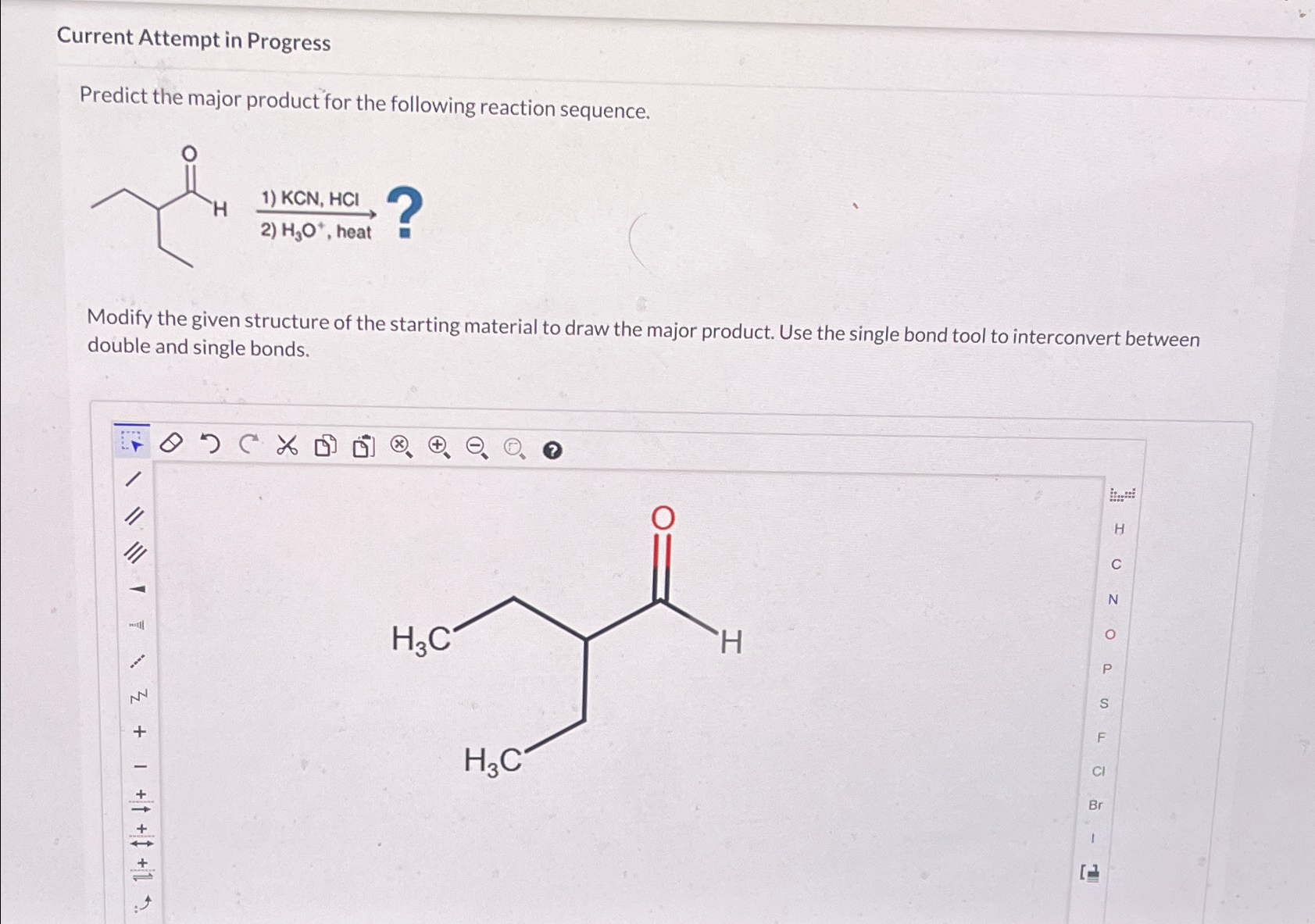 Solved Current Attempt in ProgressPredict the major product | Chegg.com