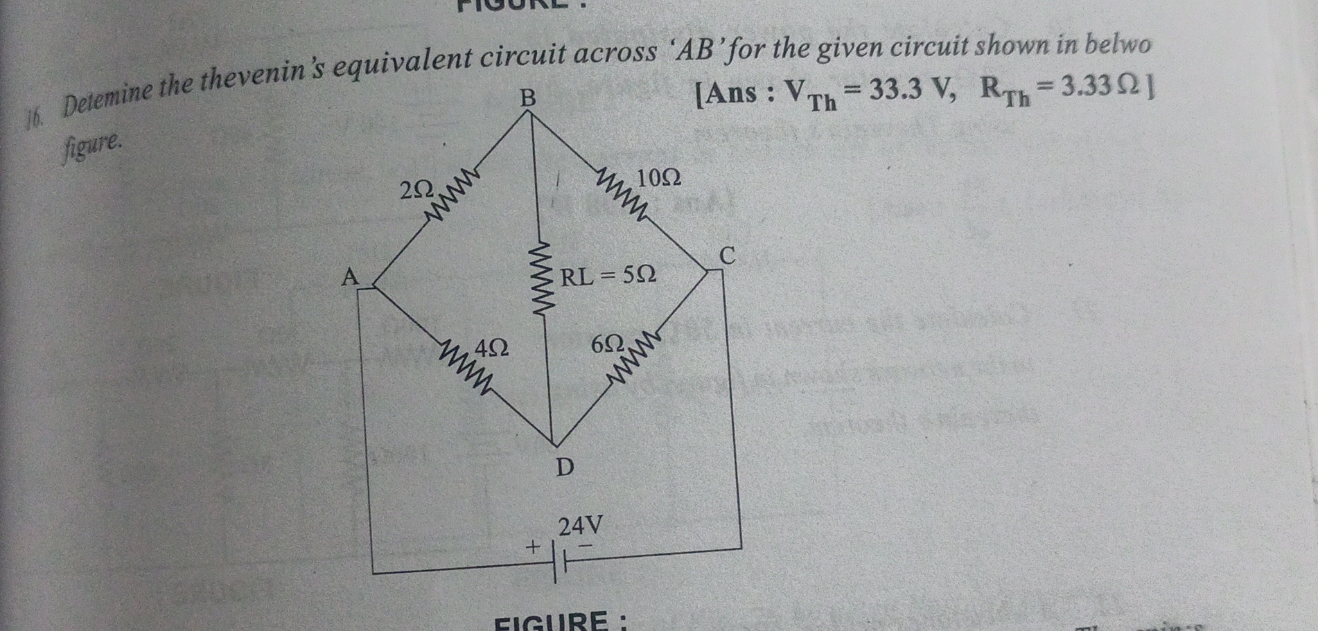 Solved Detemine the thevenin's equivalent circuit across | Chegg.com