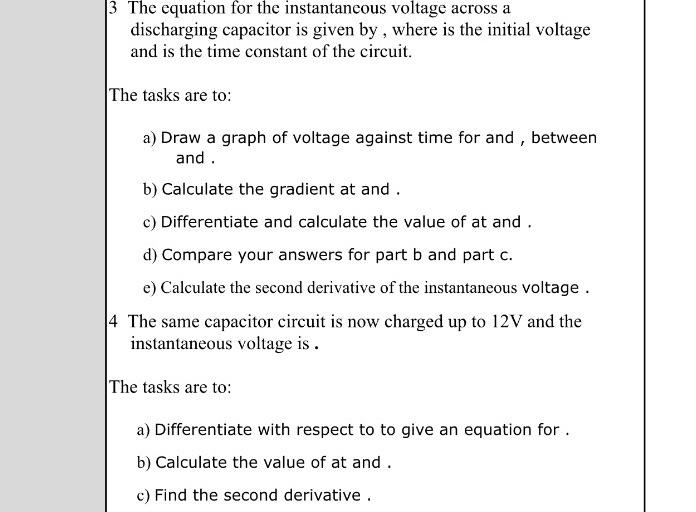 3 The equation for the instantaneous voltage across a | Chegg.com