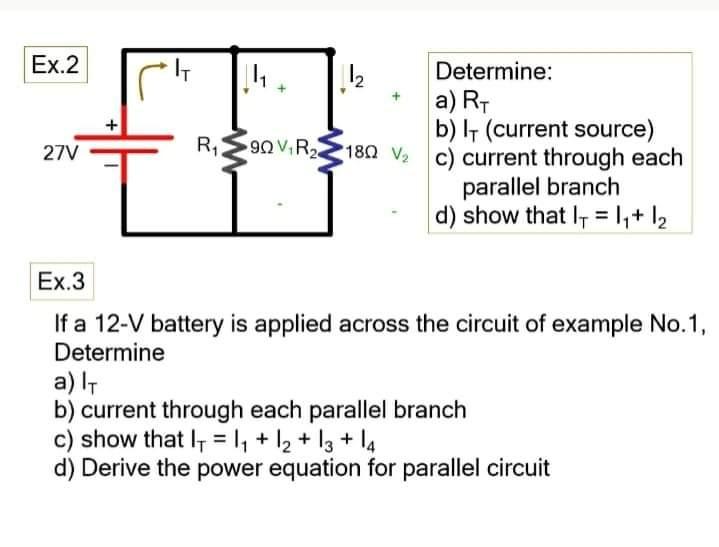 Solved Ex.8 Determine l, using Current Divider Principle R | Chegg.com