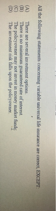 Solved All the following statements concerning variable | Chegg.com