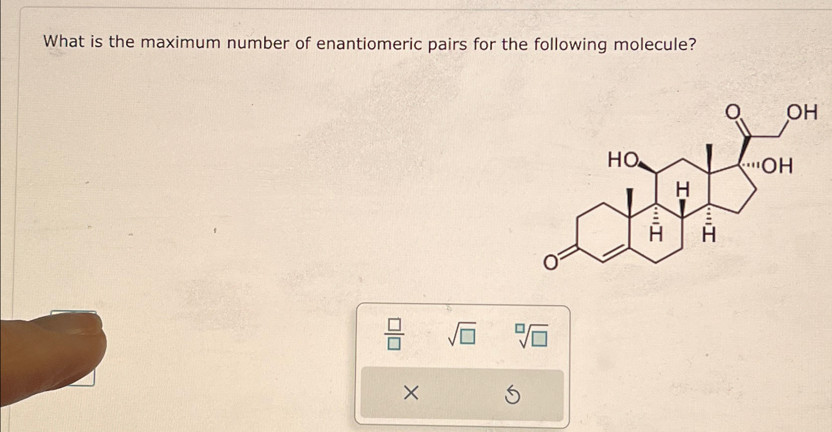 Solved What is the maximum number of enantiomeric pairs for | Chegg.com