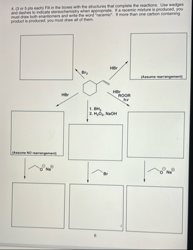 Solved ( 3 ﻿or 5 ﻿pts each) ﻿Fill in the boxes with the | Chegg.com