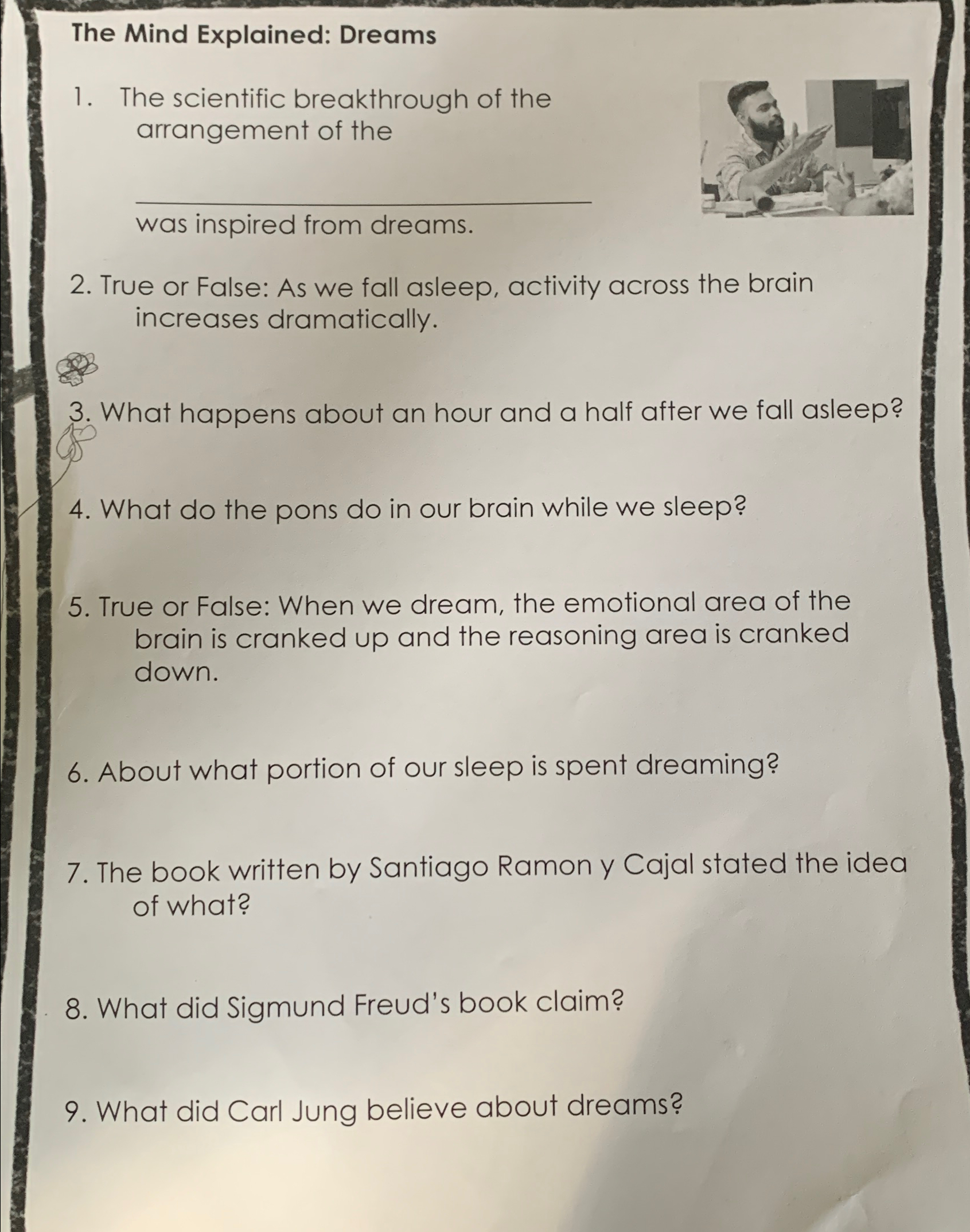 Solved The Mind Explained: DreamsThe scientific breakthrough | Chegg.com