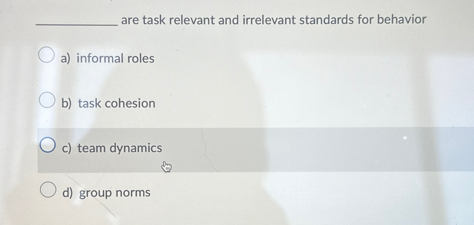 Solved are task relevant and irrelevant standards for | Chegg.com