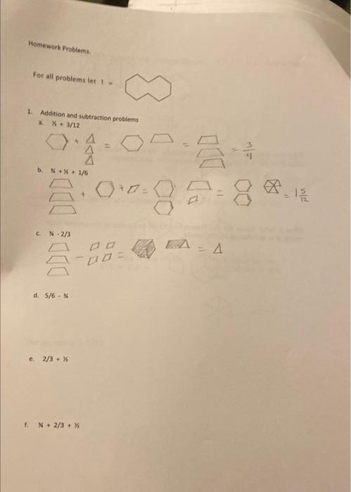 Solved Using two hexagons together as one whole, this gives | Chegg.com