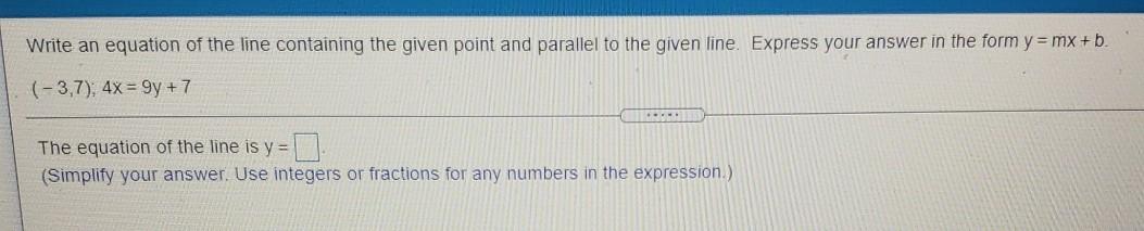 Solved Find the linear function, f(x) = mx + b, whose graph | Chegg.com