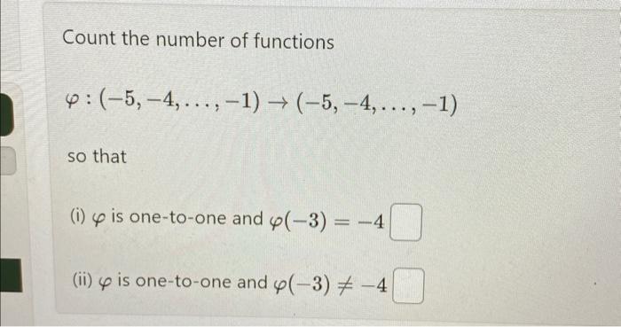 Solved Count the number of functions | Chegg.com