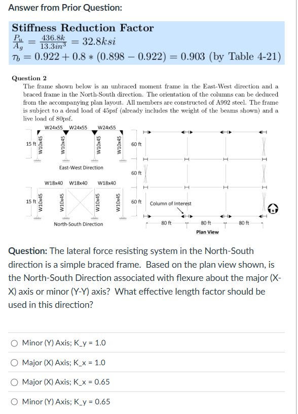 Solved Answer from Prior Question:Stiffness Reduction | Chegg.com
