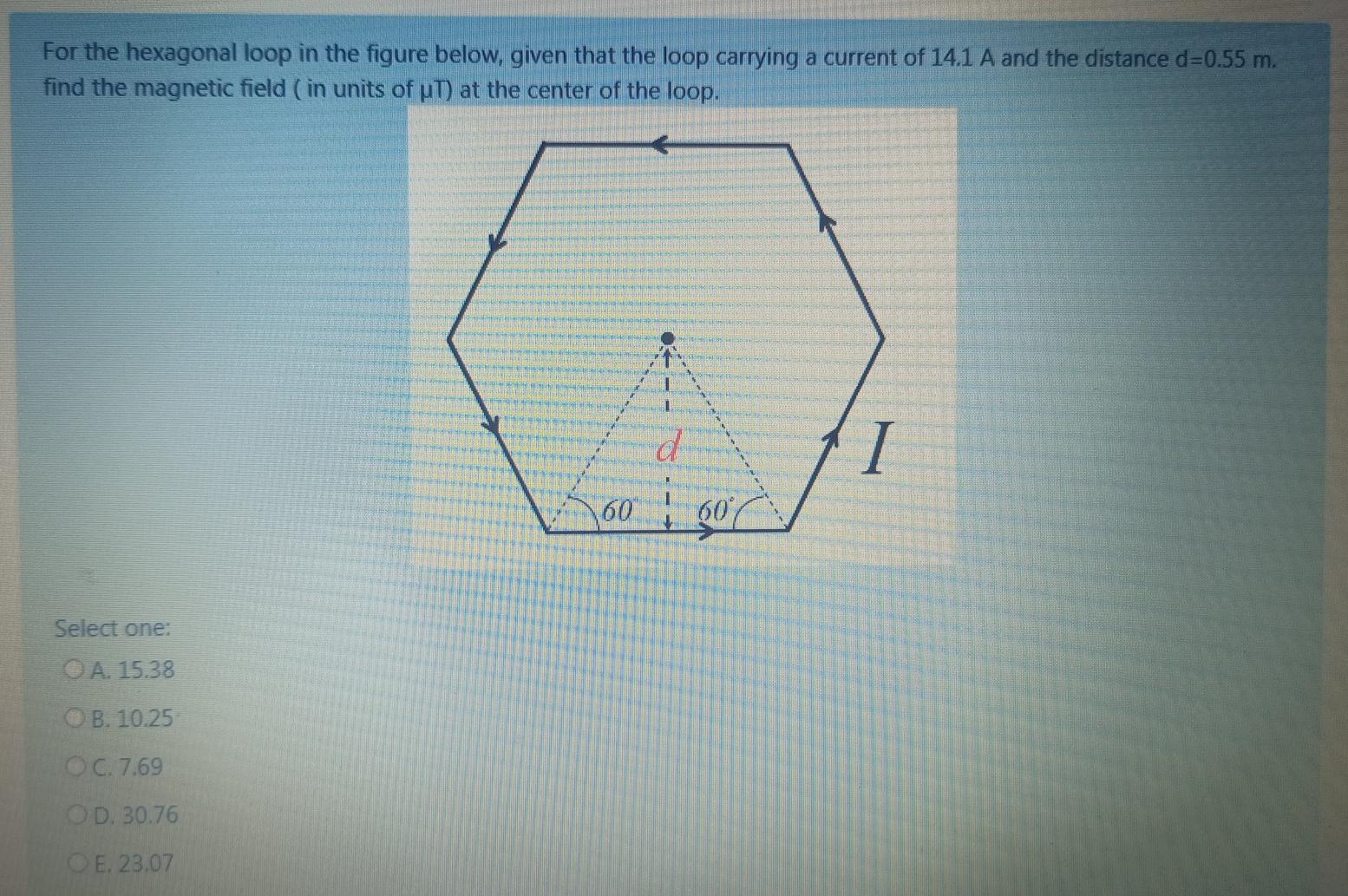 Solved For the hexagonal loop in the figure below, given | Chegg.com
