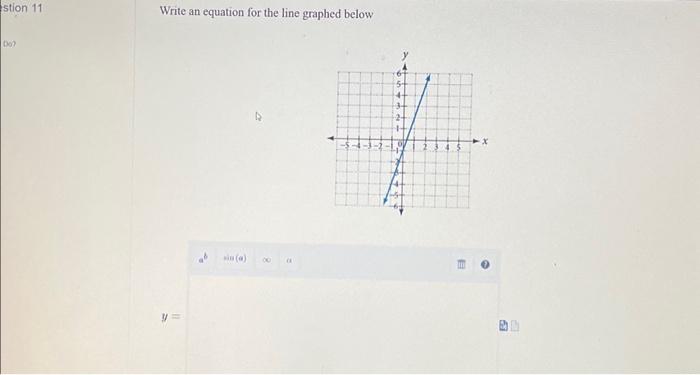 Solved Estion 11 Do Write An Equation For The Line Graphed