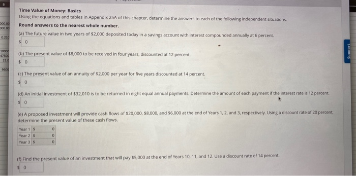 Solved Time Value of Money: Basics Using the equations and | Chegg.com