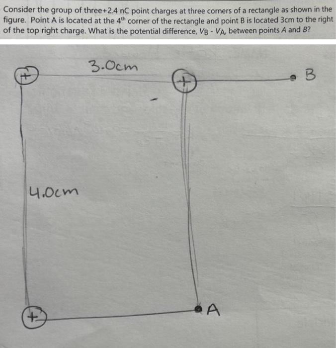 Solved Consider the group of three +2.4nC point charges at | Chegg.com