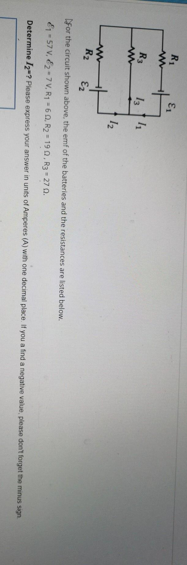 Solved R1 E1 R3 12 11 12 R2 E2 For the circuit shown above, | Chegg.com