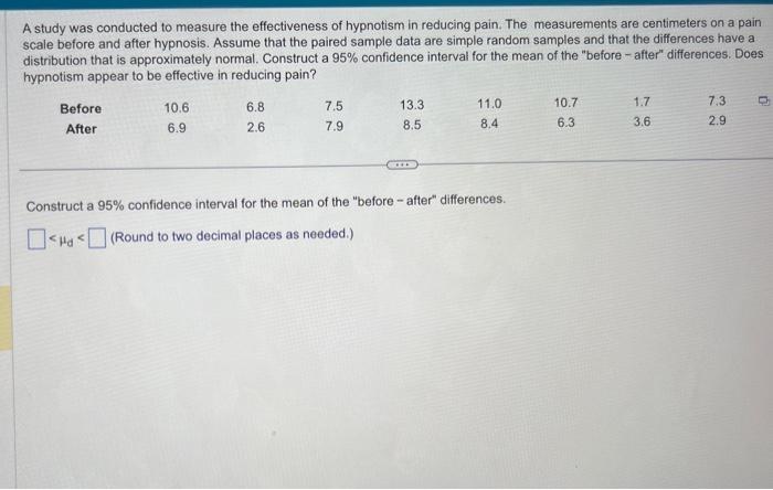 Solved A study was conducted to measure the effectiveness of | Chegg.com