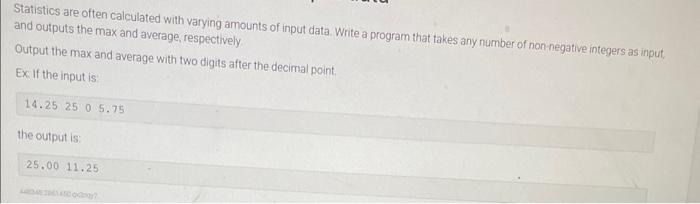 Solved Statistics are often calculated with varying amounts | Chegg.com