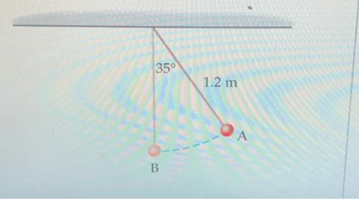 Solved A 0.28 kg pendulum bob is attached to a string 1.2 m | Chegg.com