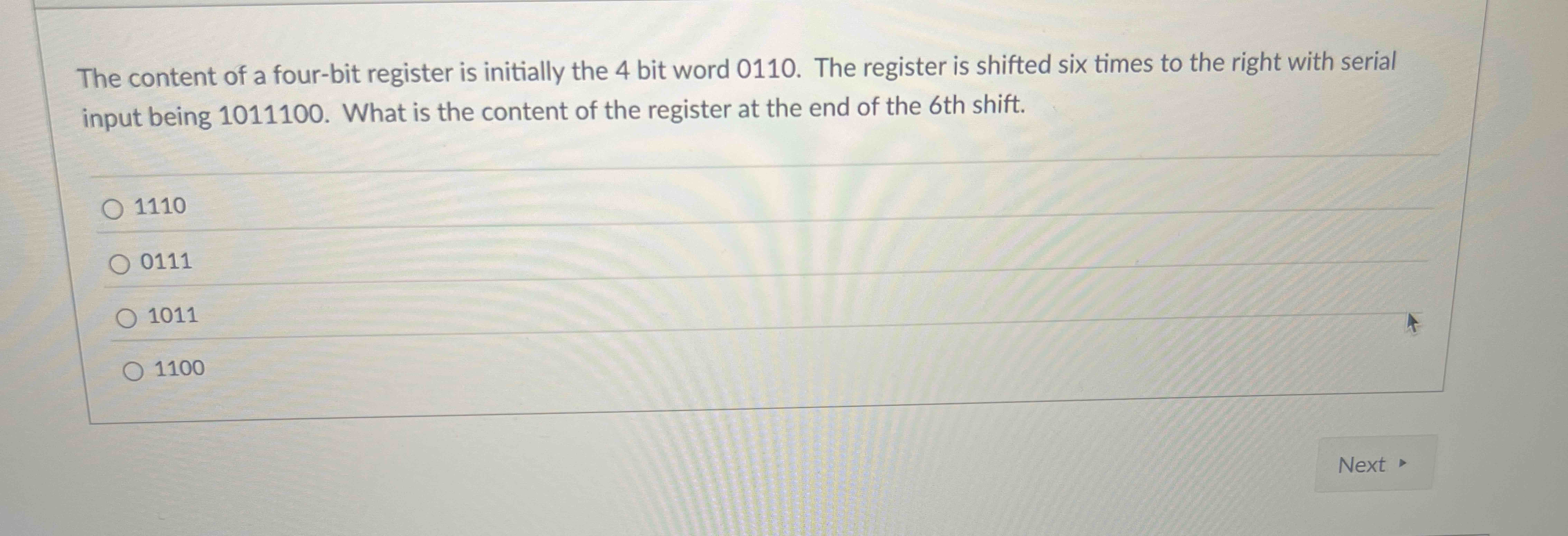 Solved The content of a four-bit register is initially the 4 | Chegg.com