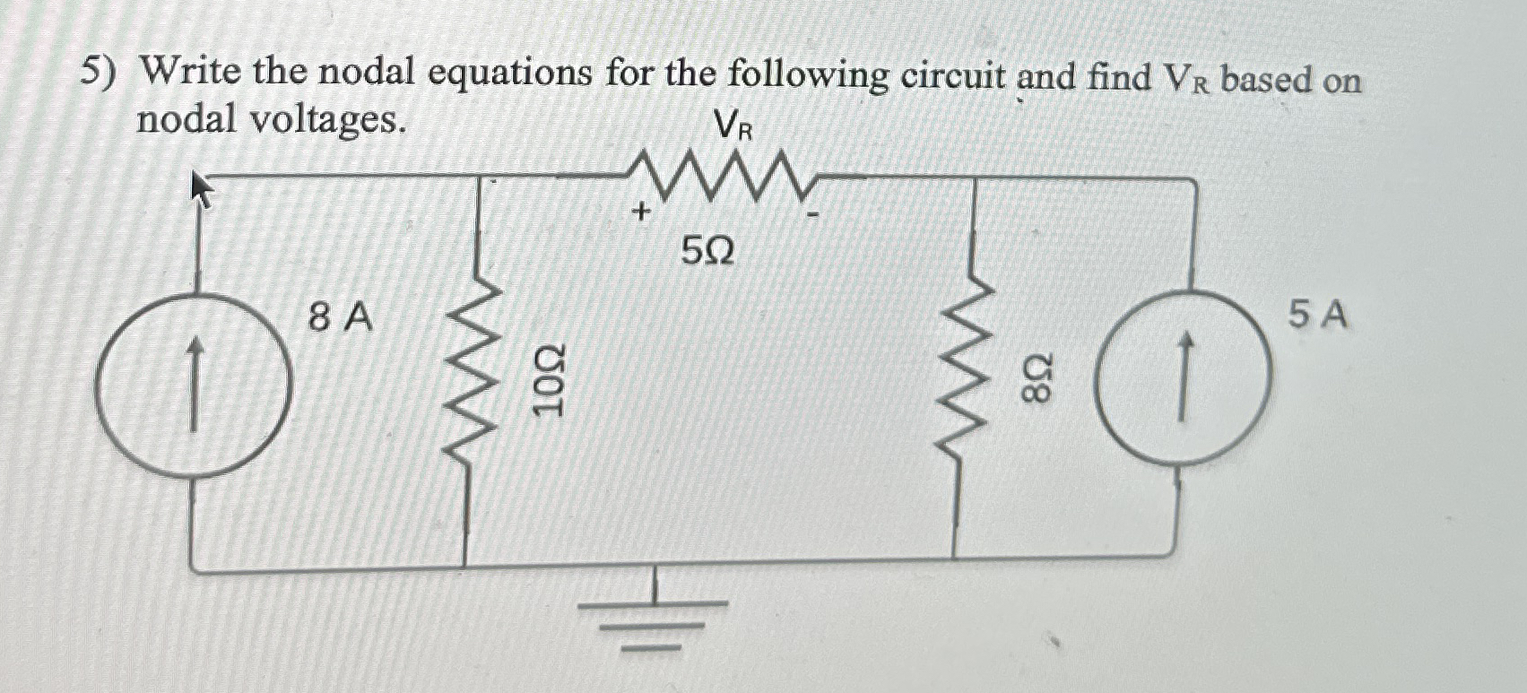 Solved Write the nodal equations for the following circuit | Chegg.com