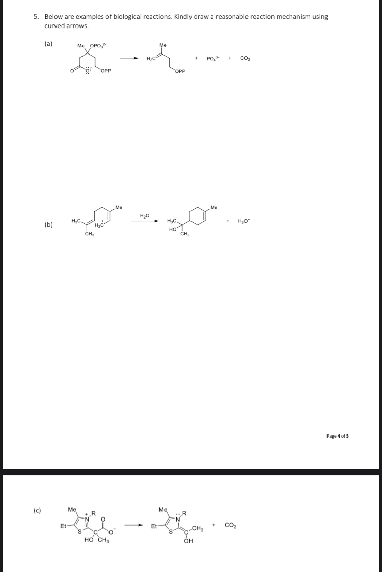 Solved Below are examples of biological reactions. Kindly | Chegg.com