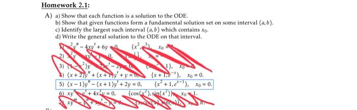 Solved Homework 2.1: A) a) Show that each function is a | Chegg.com