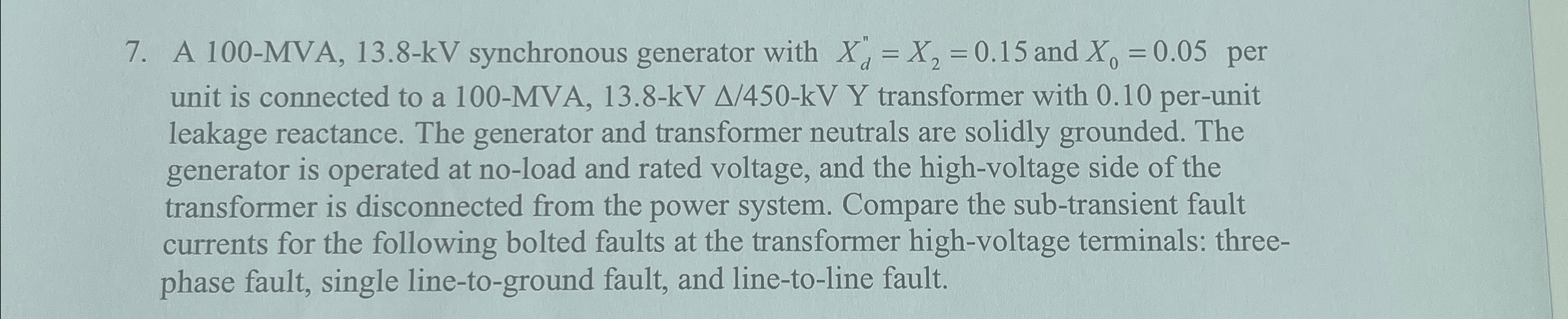 A 100-MVA, 13.8-kV synchronous generator with | Chegg.com