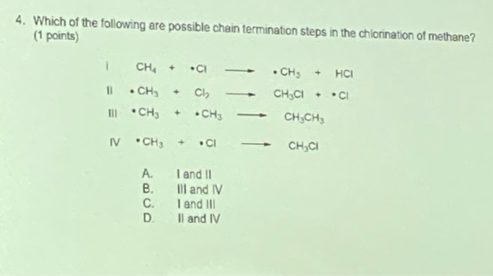 Solved 4. Which of the following are possible chain | Chegg.com