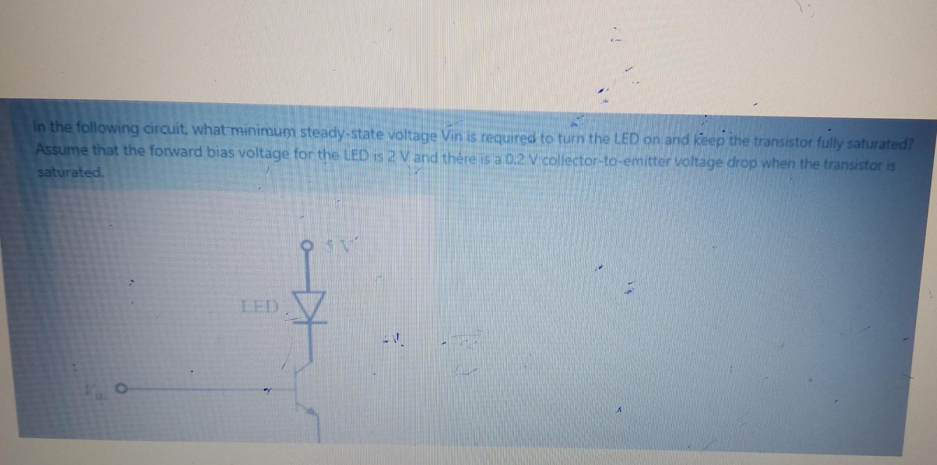 Solved i In the following circuit, what minimum steady-state | Chegg.com