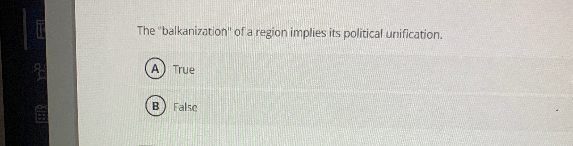 Solved The "balkanization" of a region implies its political | Chegg.com
