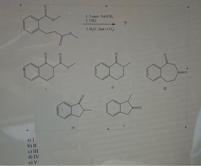 Solved 1 II III a) I b) II c) III d) IV e) V | Chegg.com