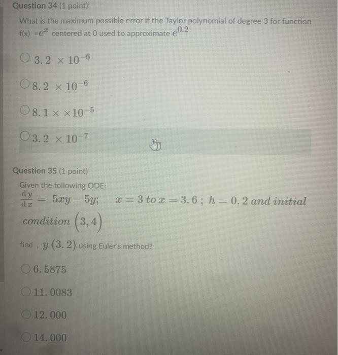 Solved Question 34 (1 point) What is the maximum possible | Chegg.com