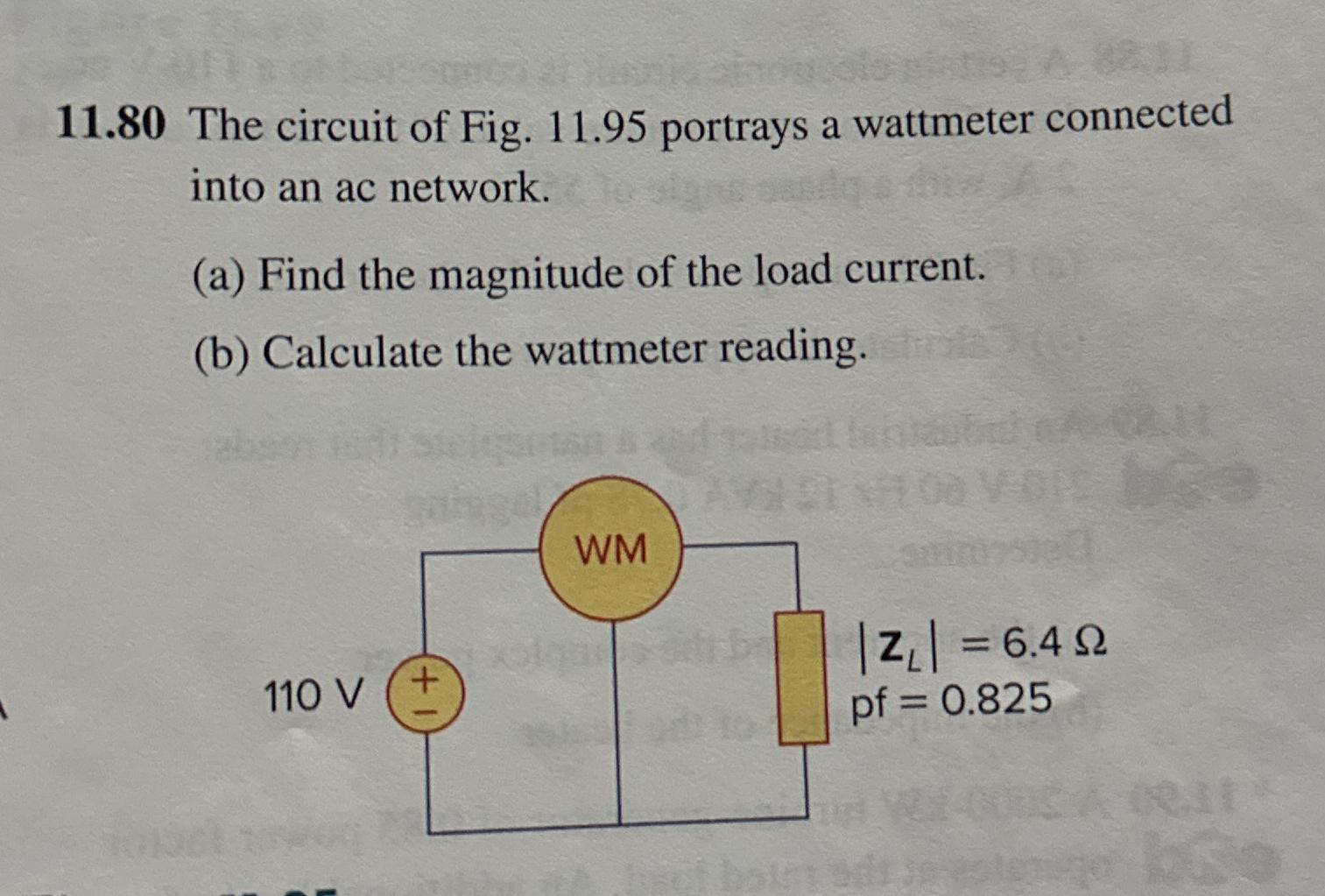 Solved 11.80 ﻿The circuit of Fig. 11.95 ﻿portrays a | Chegg.com