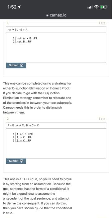 Solved Carnap.io Helpplease type the way it should be | Chegg.com