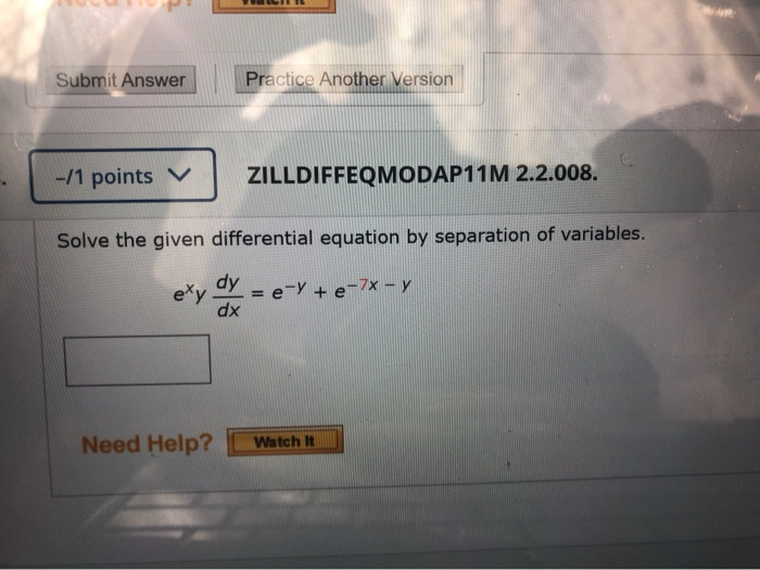Solved Submit Answer Practice Another Version -/1 points | Chegg.com