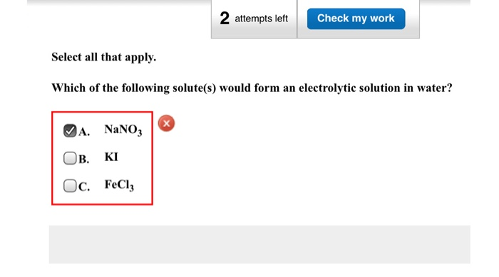 Solved 2 attempts left Check my work Select all that apply. | Chegg.com