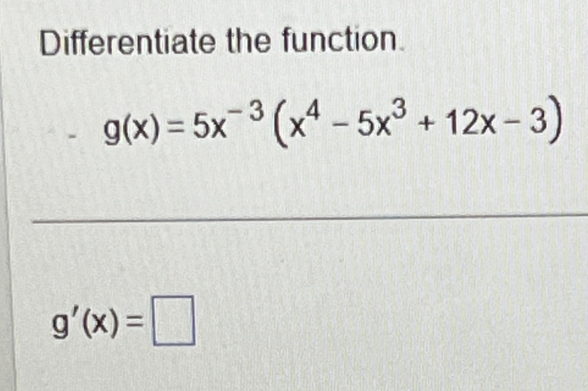 Solved Differentiate the | Chegg.com