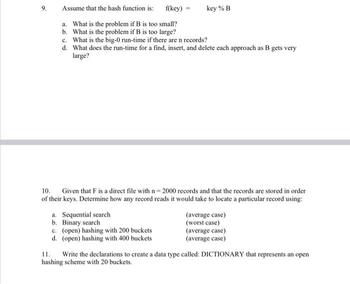 Solved Review: Hashing Techniques 1. 2. А 3. A hashing | Chegg.com
