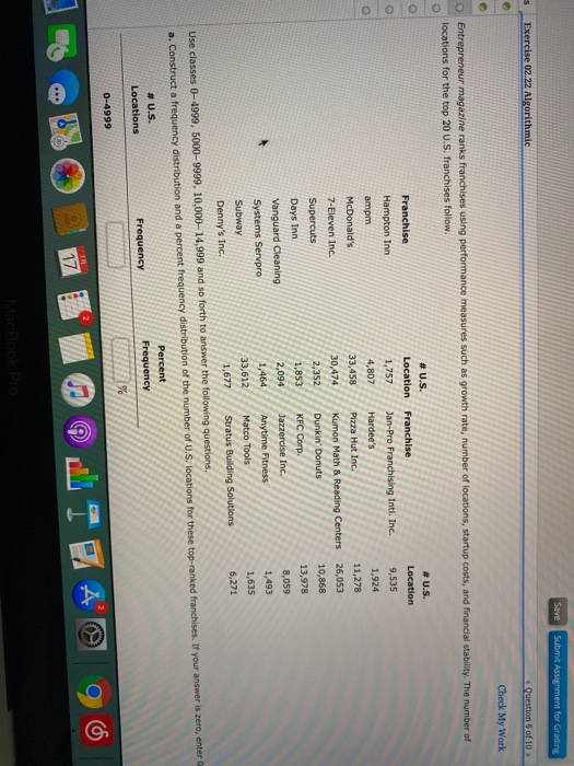 Solved Save Submit Assignment for Grading Exercise 02.22 | Chegg.com