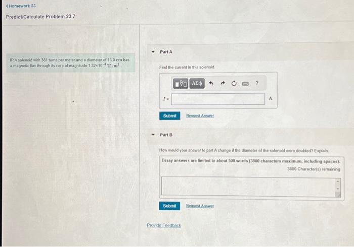 Solved Predict/Calculate Problem 23.7 IPA solenoid whth 391 | Chegg.com