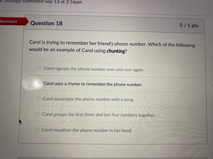Solved Exam 2 Oscar Lechuga submitted Sep 13 at 3:56pm | Chegg.com