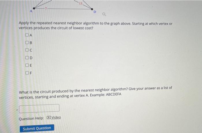 Solved F 10 15 B ve E 13 Q Apply the repeated nearest | Chegg.com