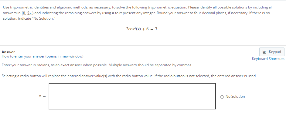 Solved Use trigonometric identities and algebraic methods, | Chegg.com