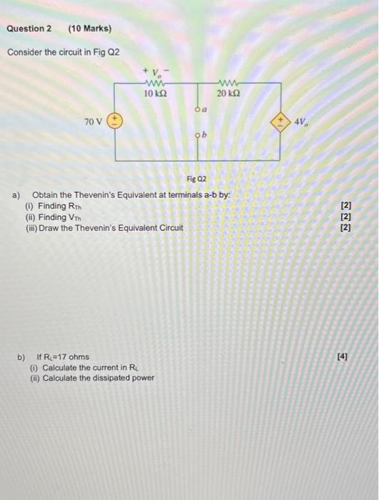 Solved Consider the circuit in Fig Q2 Fig Q2 a) Obtain the | Chegg.com