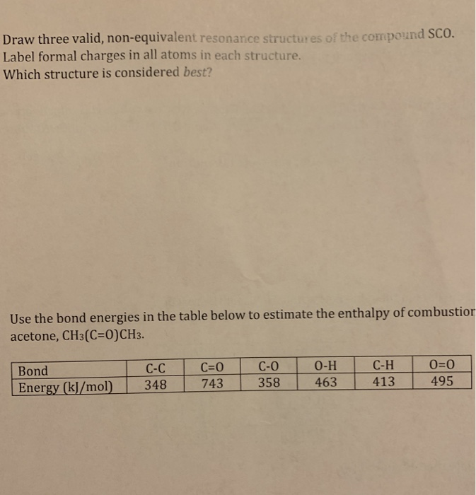 Solved Draw three valid, non-equivalent resonance structures | Chegg.com